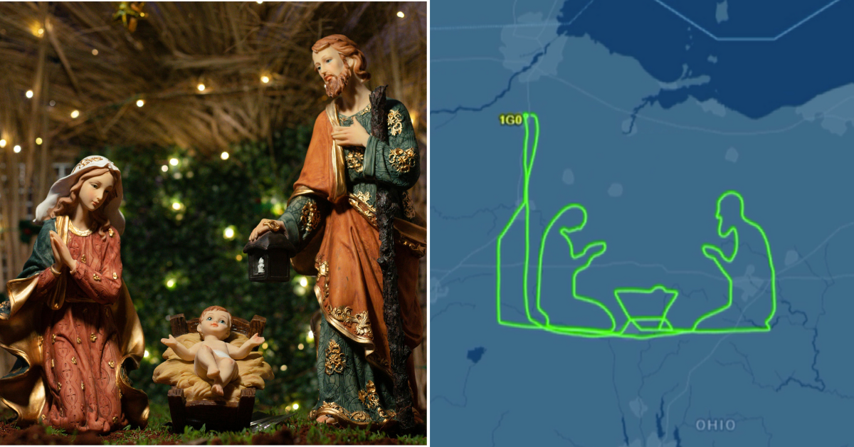 Pilot Creates Nativity Scene Flight Path Across Ohio's Sky
