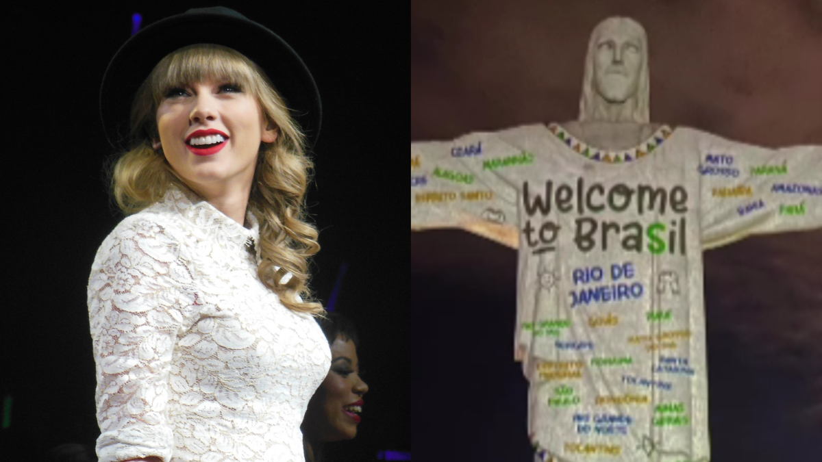 Message to Taylor Swift Projected on Rio's Christ the Redeemer Statue ...