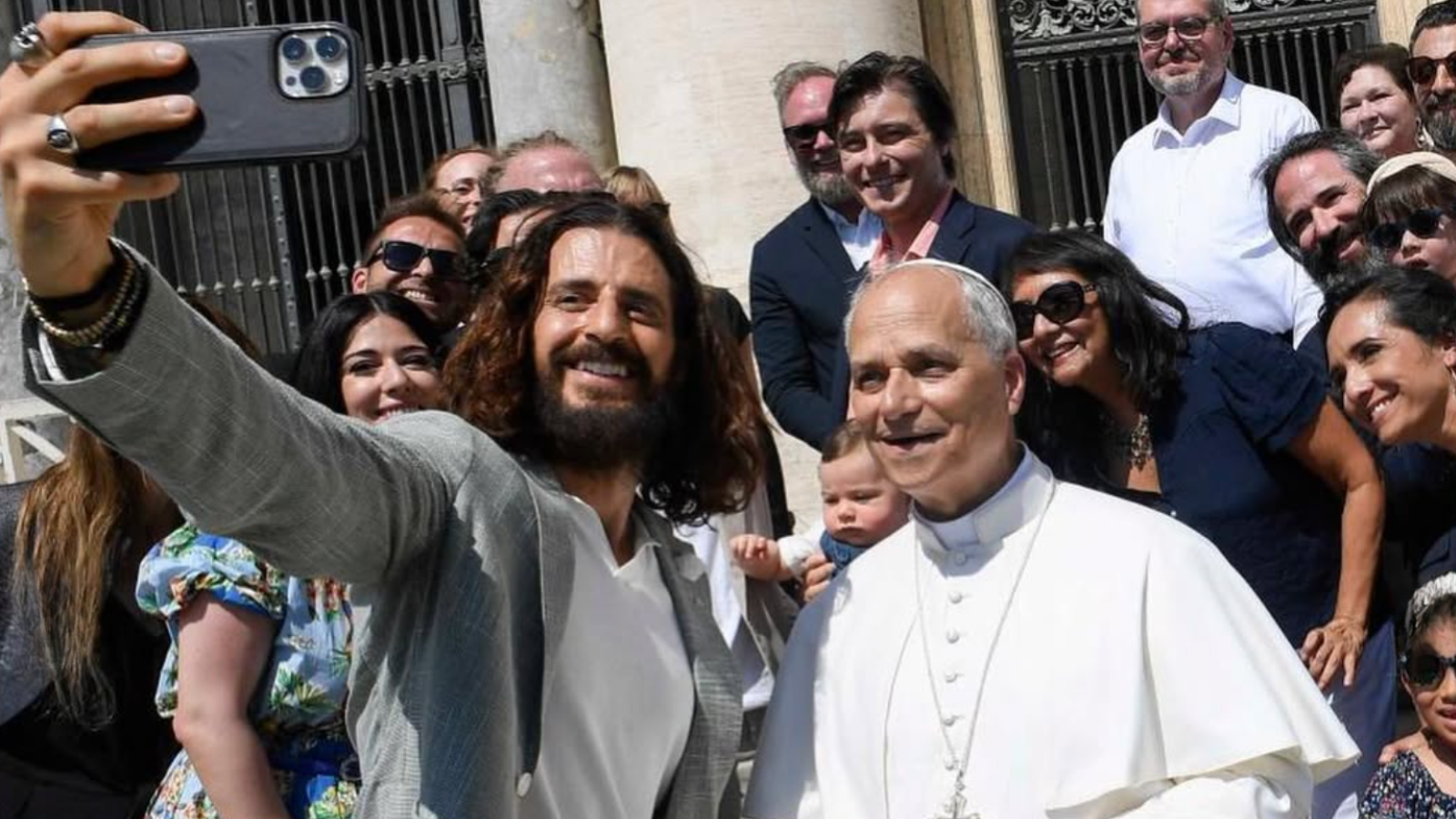 Pope Leo XIV Posts Photo with Jonathan Roumie on Social Media