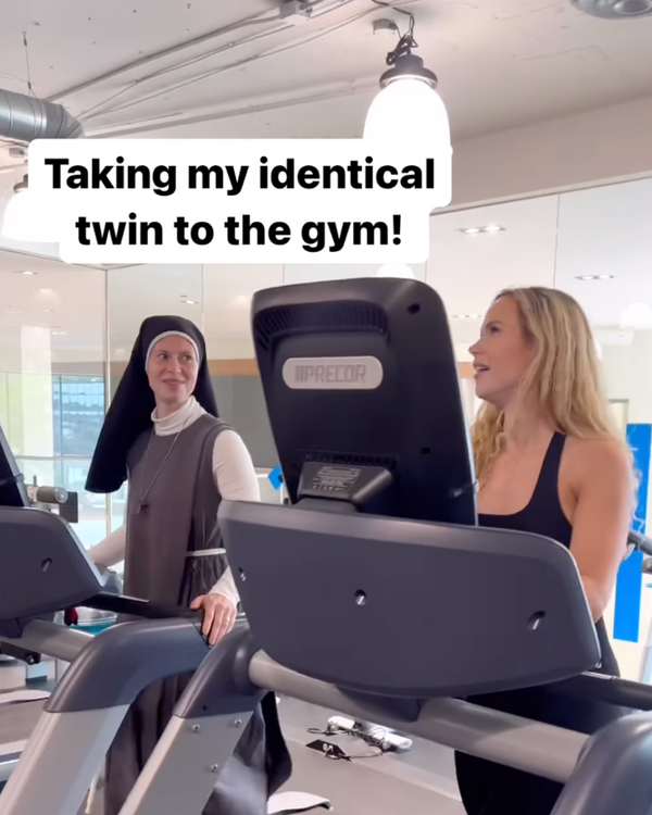 Fitness Influencer Takes Her Twin Sister (a Nun) to the Gym in Viral Video