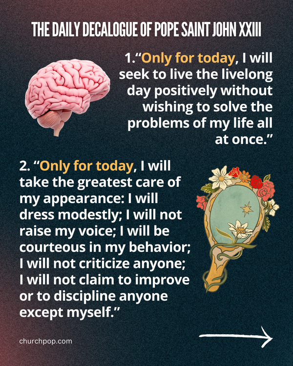 Pope Saint John XXIII's Daily Decalogue: A Catholic List of Resolutions ...