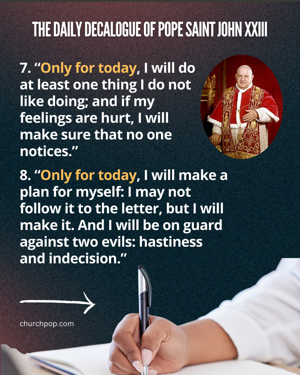 Pope Saint John XXIII's Daily Decalogue: A Catholic List of Resolutions ...