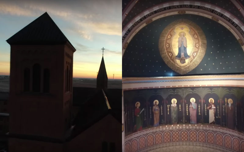The Beauty of the Benedictine Conception Abbey, As Seen From a Drone