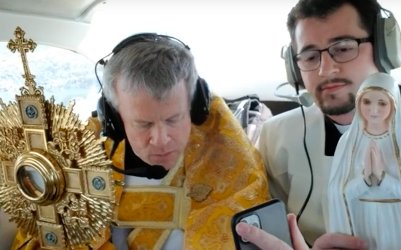 Priests Lead Eucharistic Blessings Via Airplane Over Dioceses, Petition ...