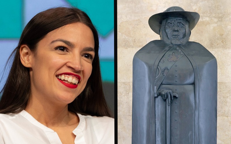 Alexandria Ocasio-Cortez: St. Damien Statue in U.S. Capitol is "White ...
