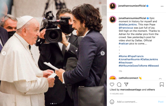 Catholic Jesus Actor Jonathan Roumie Meets Pope Francis: "The Honor of ...